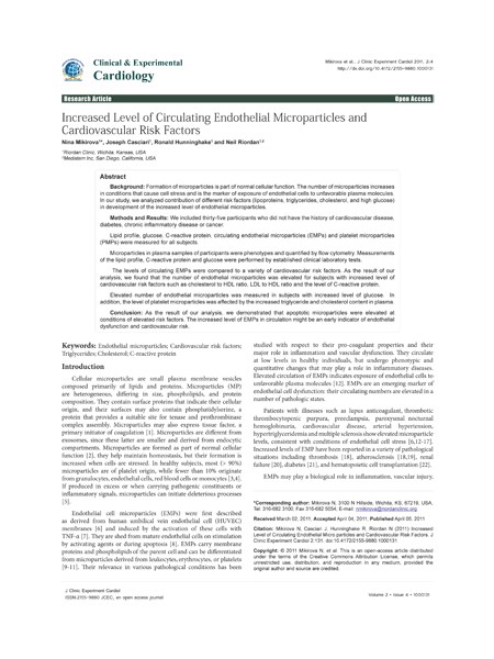 Circulating Endothelial Progenitor Cells And Erectile Dysfunction
